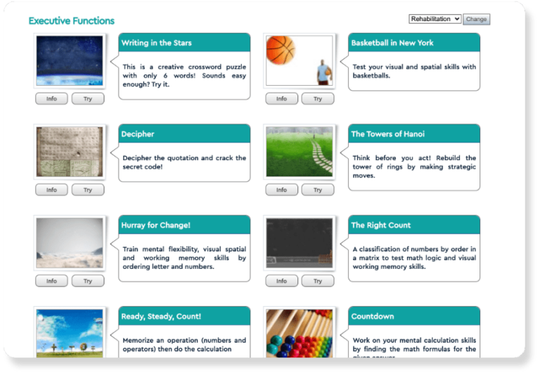 Digital Cognitive Therapy Tool Feature - HappyNeuron Pro