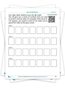 Pay Attention! | Verbal Working Memory