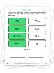 Split Words | Verbal Reasoning Activity